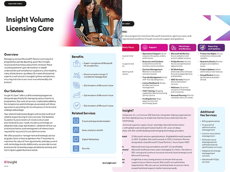 Volume Licensing Care™ for Microsoft | Insight BE